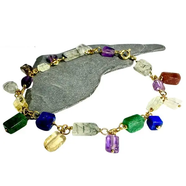 TG-JEWELLERY BY TAMARA GERVASIO Multicolour Gemstones Bracelet - Gold