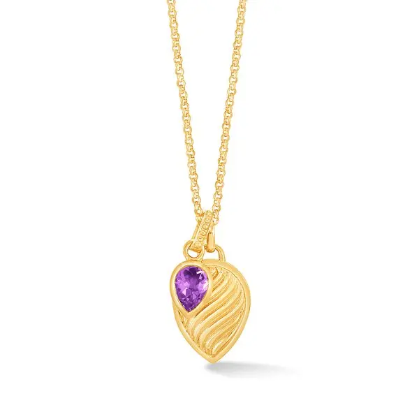 DOWER & HALL Twist Peardrop Necklace - Gold/yellow