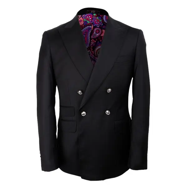 DAVID WEJ Aldo Double Breasted Peak Lapel Blazer