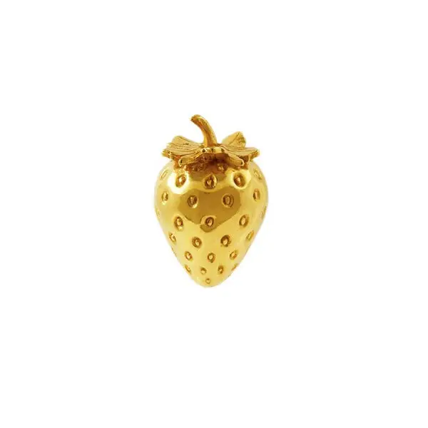 LEE RENEE Strawberry Lapel Pin - Gold