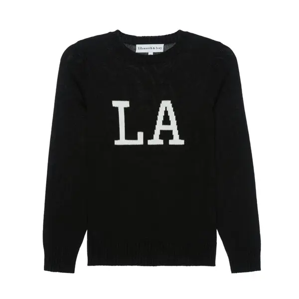 ELLSWORTH + IVEY Los Angeles Crewneck Sweater - Black