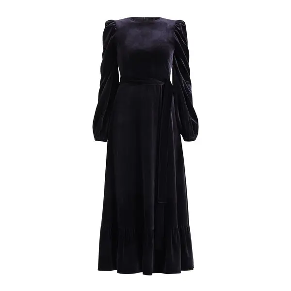 MEEM LABEL Swinton Velvet Midi Dress