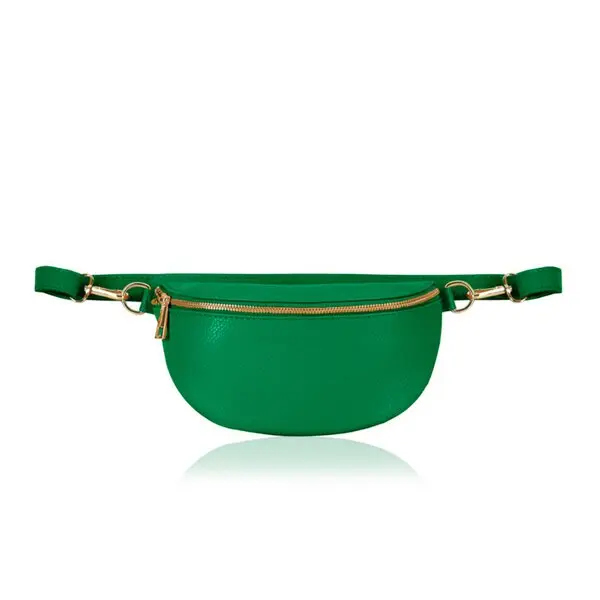 BETSY & FLOSS Zadar Leather Crossbody & Waist Bag - Green
