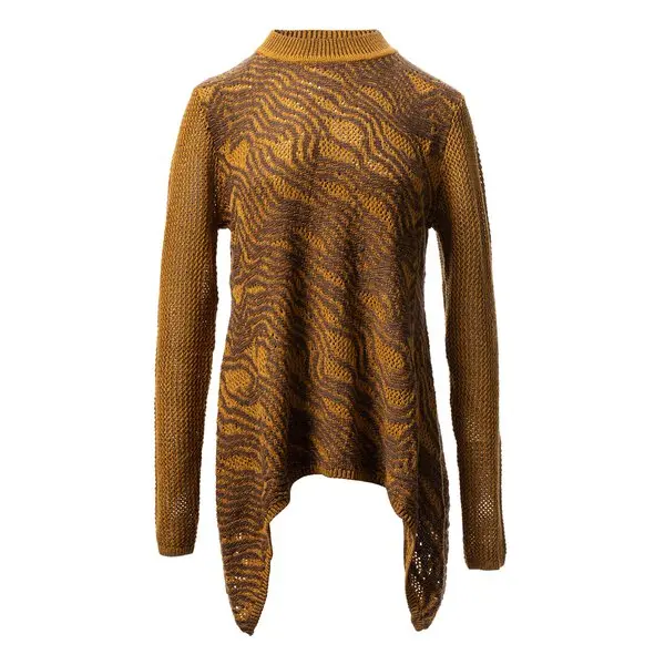 FULLY FASHIONING Bibi Asymmetric Top - Brown