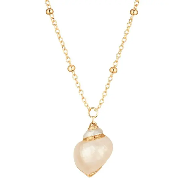 MY LITTLE NATURE Seashell Pendant Necklace - White