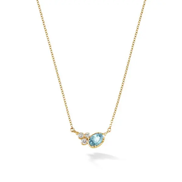 DOWER & HALL Stargazer Aquamarine And Diamond Pendant - Gold