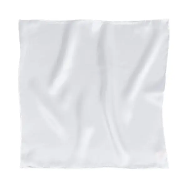 LOST PATTERN Dapper Fold Silk Pocket Square - White