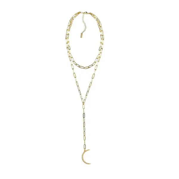 ADRIANA PAPPAS DESIGNS Moonlight Lariat Necklace - Yellow