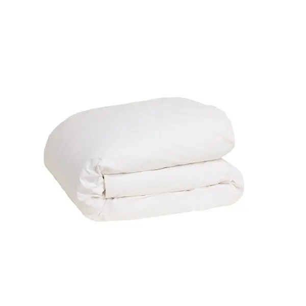 JORO Neutrals Percale Organic Cotton Duvet Cover Iridescent Ivory - White
