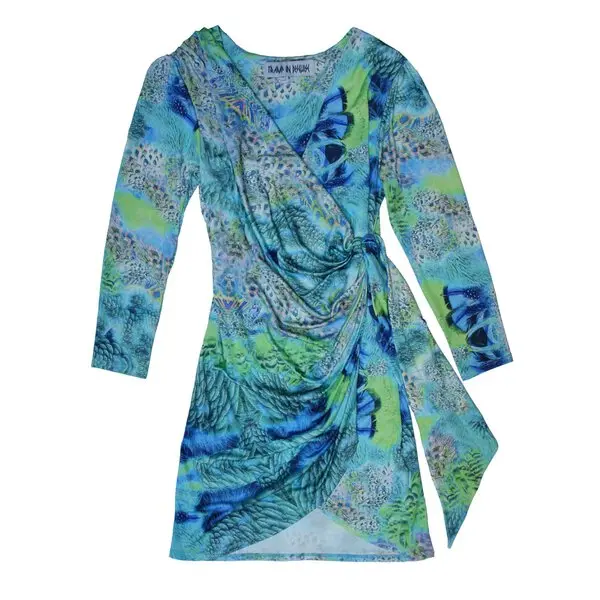 TRAMP IN DISGUISE Mot Mot Draped Wrap Dress