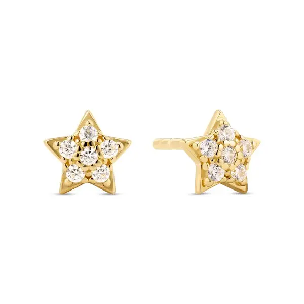 SIF JAKOBS JEWELLERY Astri Gold Earrings - Gold/white