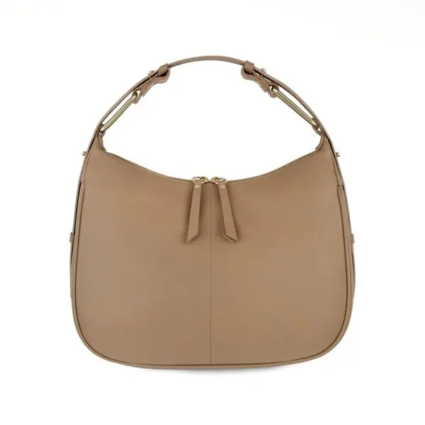 APATCHY LONDON Leather Shoulder Bag - Beige/black