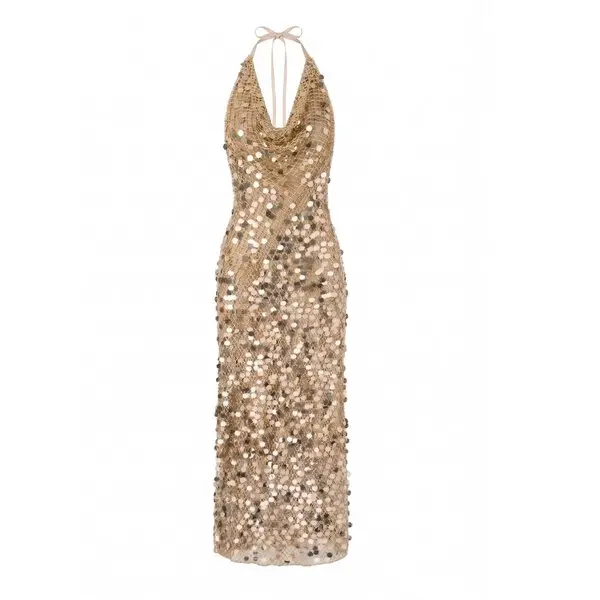 BELSIZE25 Mayfair Series Sequinned Halterneck Evening Gown