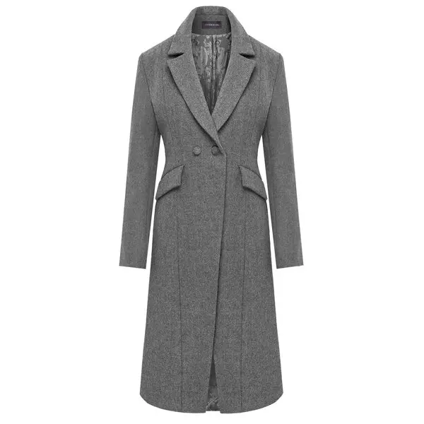 MANDRAGORA Wool Tailored Coat - Grey