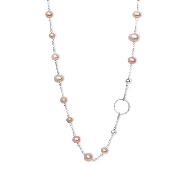 FV JEWELLERY Fresh Water Pearl Short Necklace - Pink