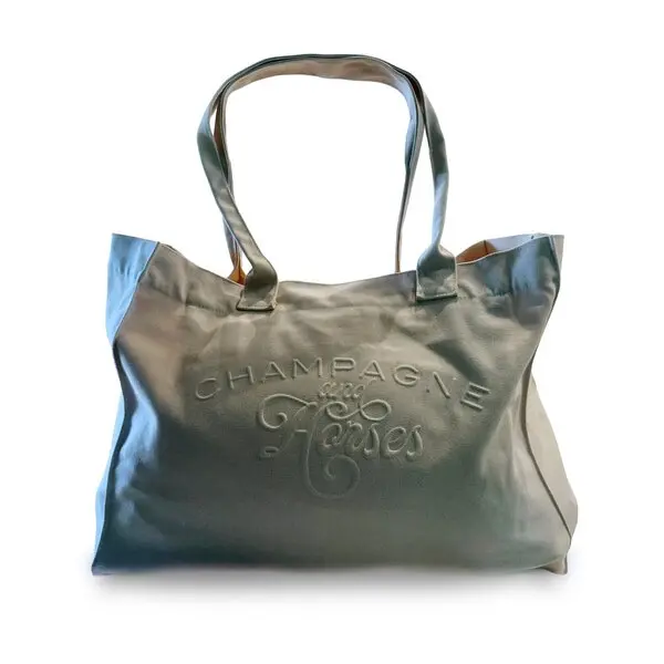 CHAMPAGNE & HORSES The Bottomless Weekender Bag - Grey