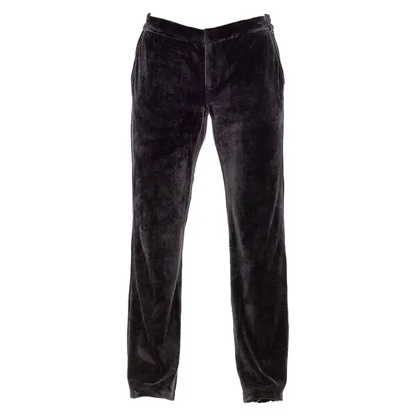 MAISON BOGOMIL Straight Fit Plush Trousers - Black