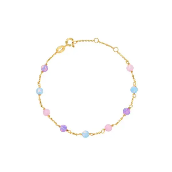 LA KAISER Pastel Opal Gum Drop Bracelet - Gold