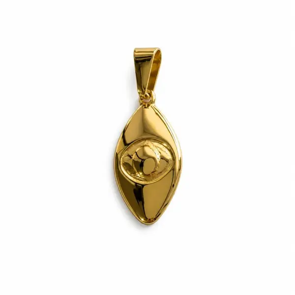 JAGGED HALO JEWELRY Athena Evil Eye Pendant - Gold