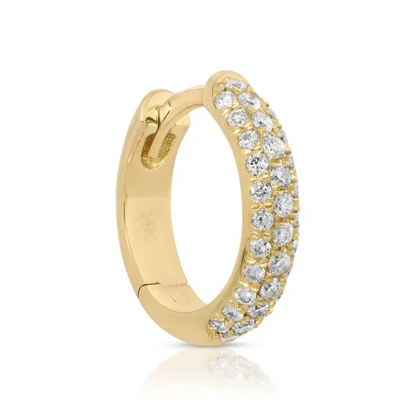 Maya Brenner Designs Pavé Diamond Huggie Earring - Gold
