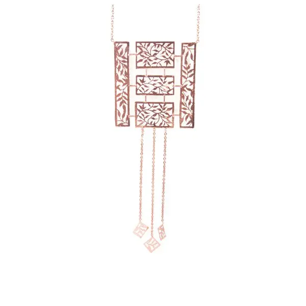 DHWANI BANSAL Gold Raqs Filigree Pendant - Rose Gold