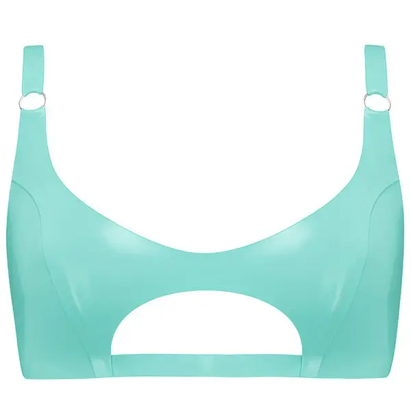 ELISSA POPPY Latex Cut Out Bralette Jade - Green