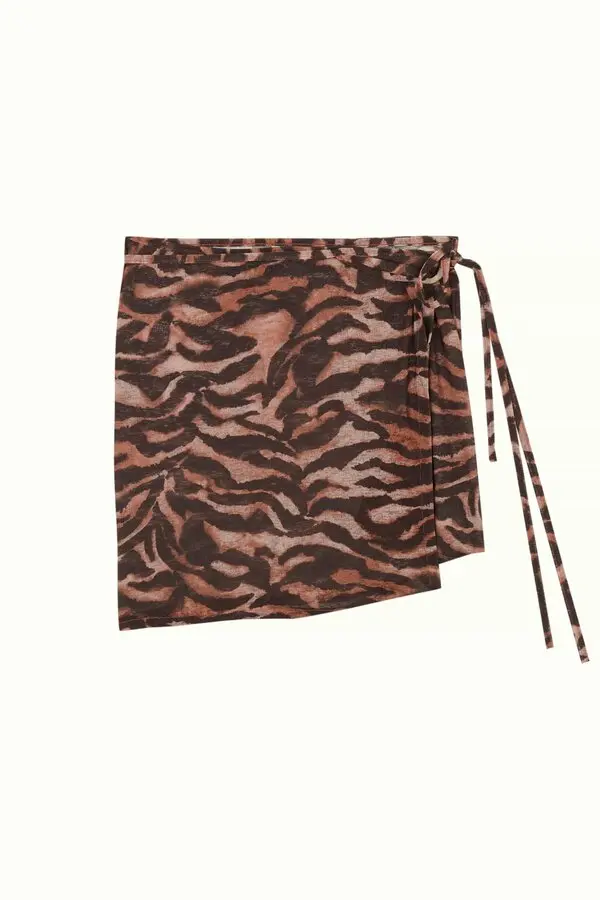 CAMILA CTG Serengeti Print Wrap Skirt - Brown