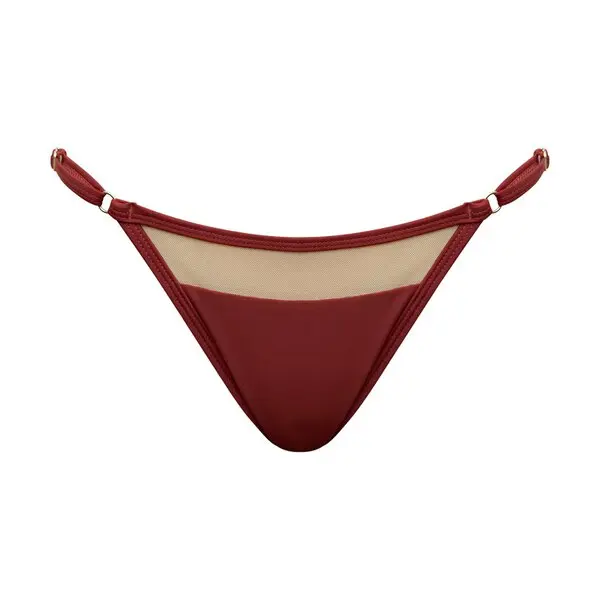 IVY SWIMWEAR Bianca Lace Bikini Bottom - Red