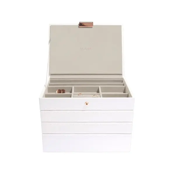 STACKERS Classic Jewelry Box Set Of Four - White