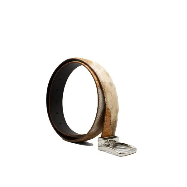 GODI. Full-grain Cowhide Hair-on Belt - Brown