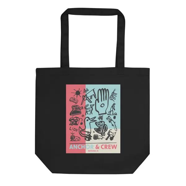 ANCHOR & CREW One Moon Safari Editions Recycled Cotton Tote Bag - Black
