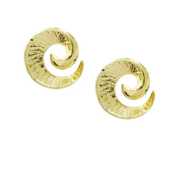 MAISON DE GALA Spiral Stud Earrings - Gold