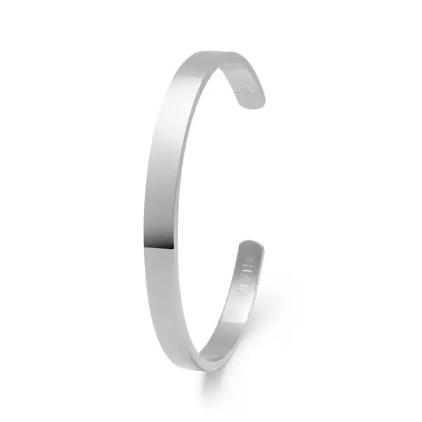 NIALAYA JEWELRY Open Cuff Bangle - Silver