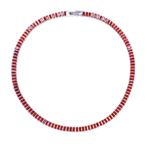 MAISON DE GALA Lina Crystal Necklace - Red