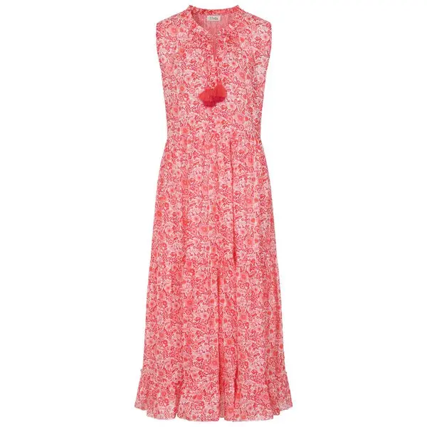 LUELLA FASHION Verona Cotton Printed Dress - Red/pink