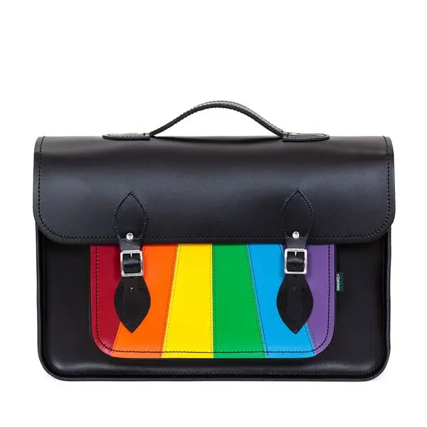 ZATCHELS 16-inch Leather Satchel - Black