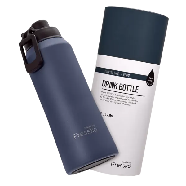 Fressko Core 1l/34oz Drink Bottle Denim - Blue