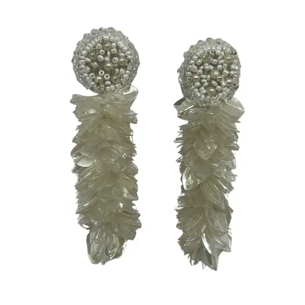 SIMITRI Chantilly Earrings - White
