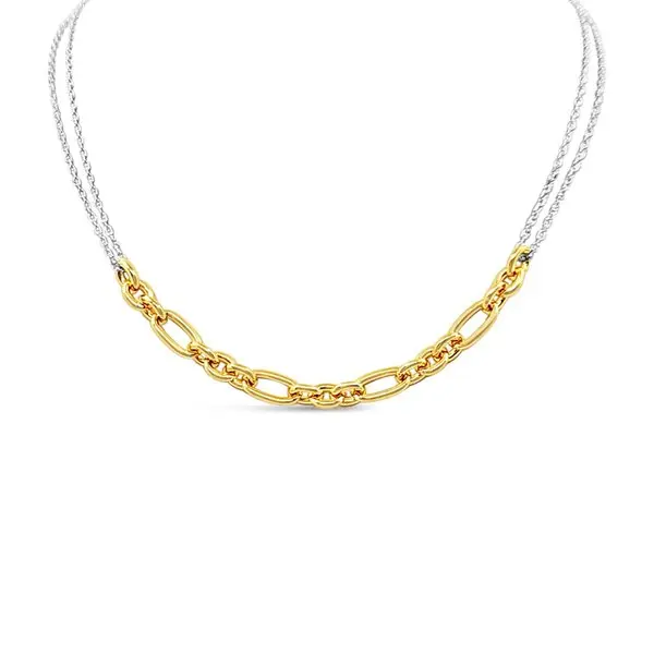 LUTIRO Two Tone Chain Necklace