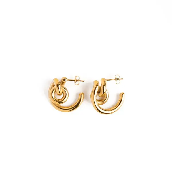 SUPERDIVAJEWELLERY Tasha Spiral Hoop Earrings - Gold