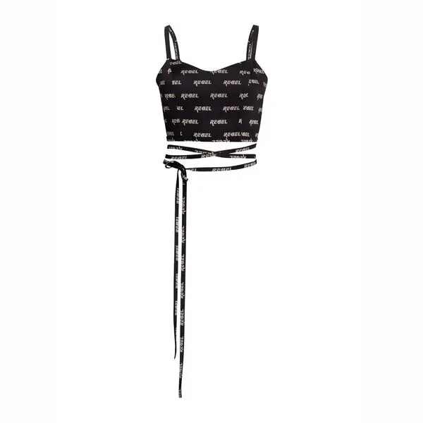 SARAH REGENSBURGER Rebel Printed Cropped Top
