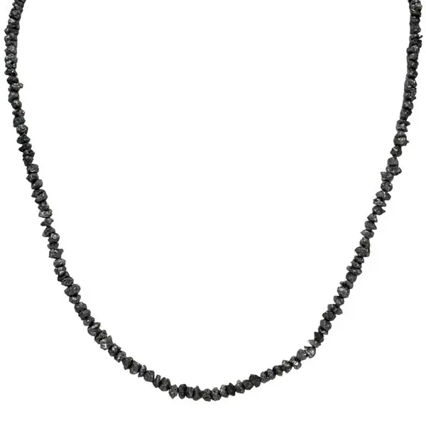 RAHUL'S JEWELS Black Diamond Rough Strand Necklace - Black/silver