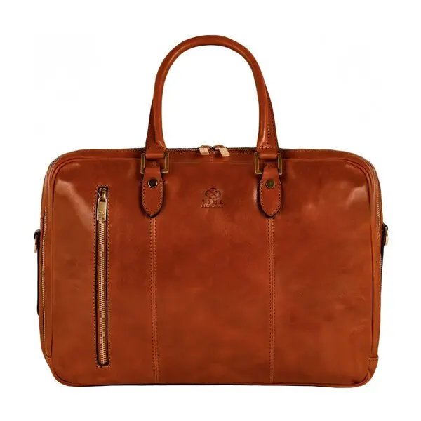 TIME RESISTANCE Leather Convertible Briefcase Backpack