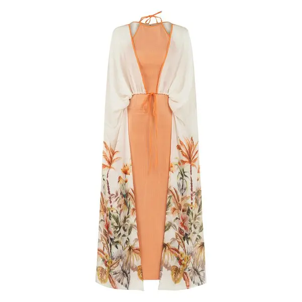 SAINT ONES Halo Dress With Bolero - Orange