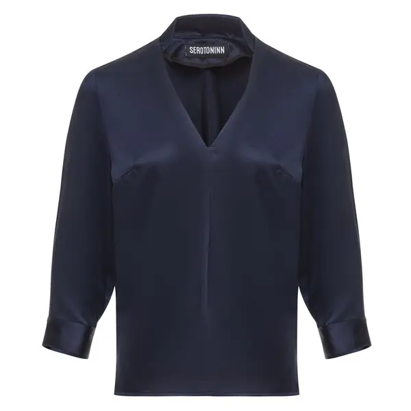 SEROTONINN Silk V-neck Top