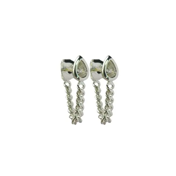 AREIA JEWELLERY Aura Earrings - Silver/white