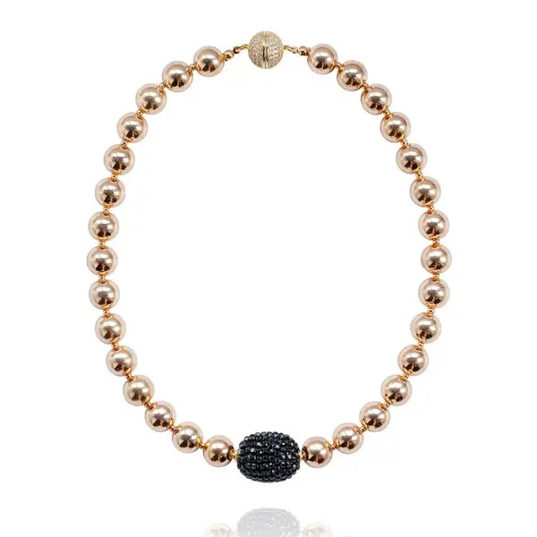 SAULE LABEL Cassia Necklace - Black/gold