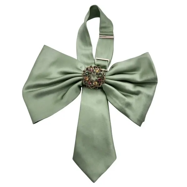 NANDANIE Jenny Bow Brooch - Green