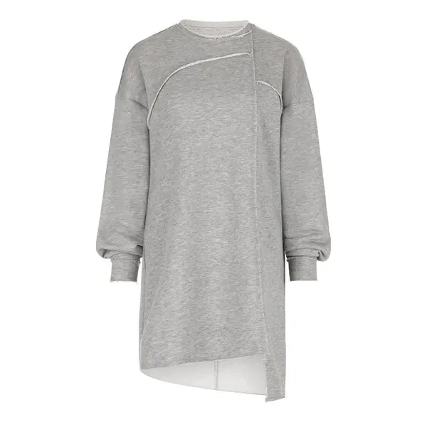 CLOTHES BY LOCKER ROOM Oversized Asymmetric Long Sweater