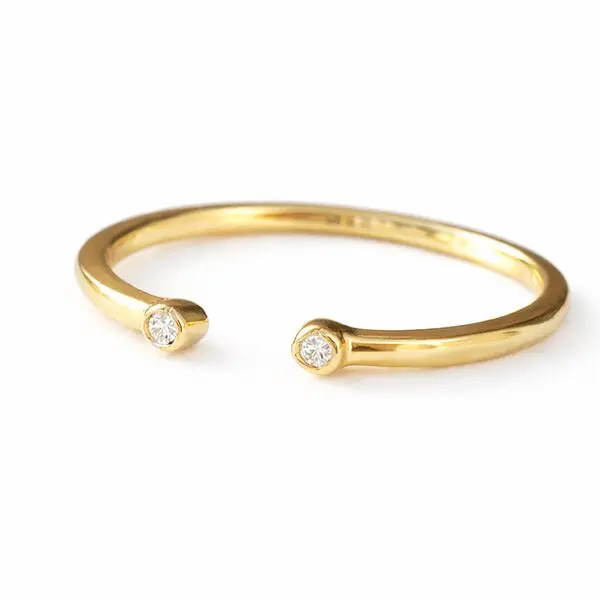 VICSTONENYC FINE JEWELRY Lumière Lab Diamond Cuff Ring - Yellow